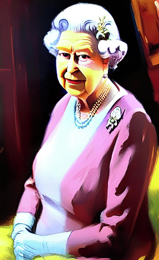 Queen Elizabeth Ii Tribute Portrait 15 Digital Art By Yury Malkov Pixels