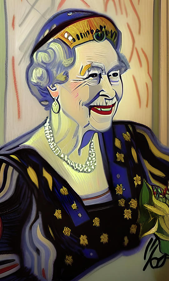 Queen Elizabeth Ii Tribute Portrait 17 Digital Art By Yury Malkov