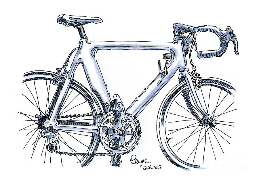 Racing Bike Kestrel 4000 1986 Drawing by Frank Ramspott - Fine Art America