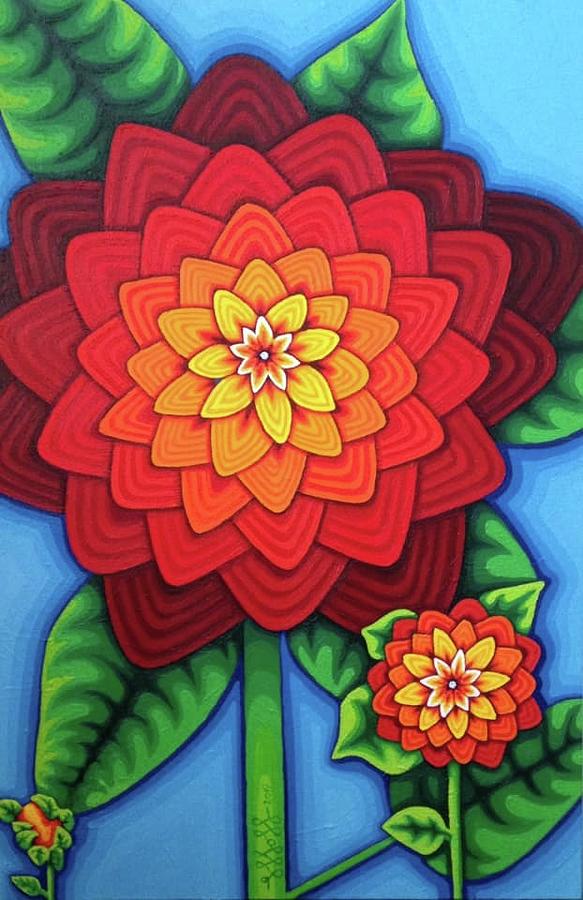 Radiating Painting by Ebyn Moss - Fine Art America