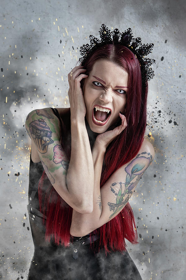 Rage of the vampire Photograph by Jeanette Bernholm - Pixels