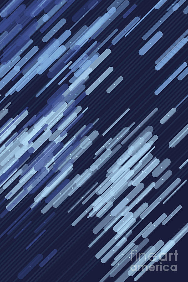 Rain Vector Rounded Rectangles Pattern Vertical Digital Art by Frank ...