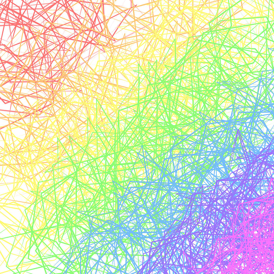 Rainbow Abstract Digital Art by Caitlin Clark - Pixels