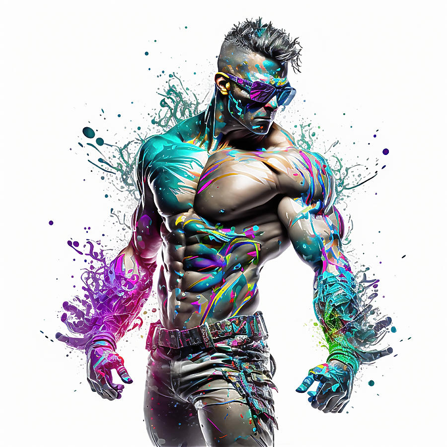 Rainbow man Digital Art by Jim Brey - Fine Art America