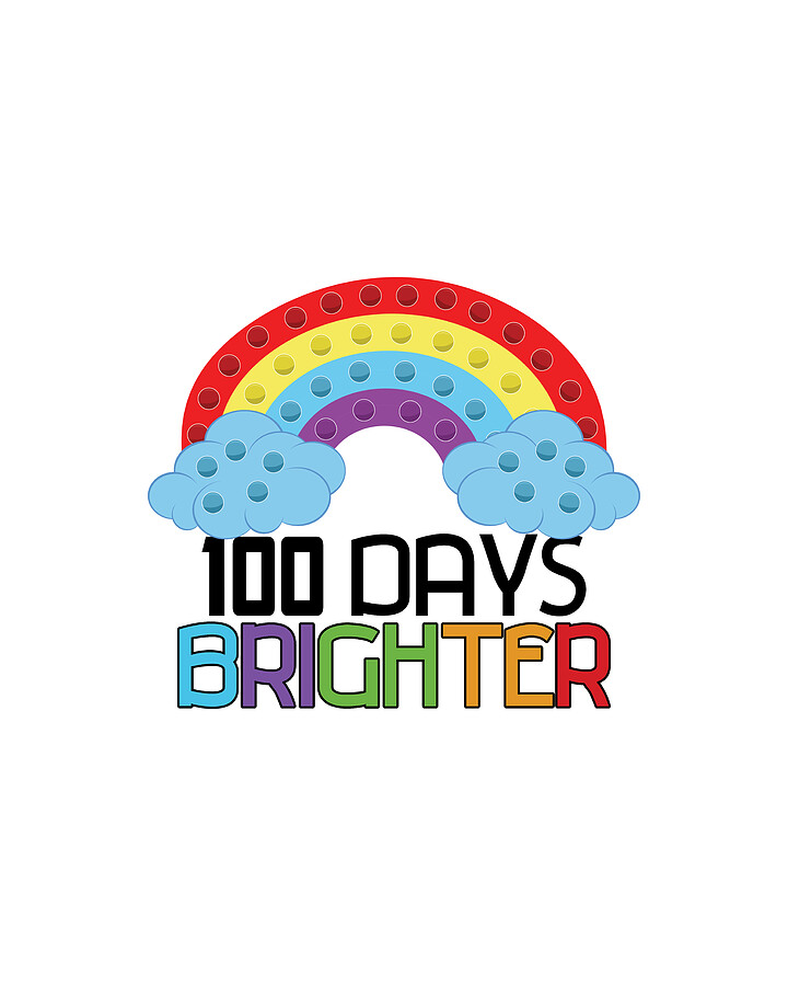 Rainbow Student 100th Day Brighter Days Of School Digital Art by ...
