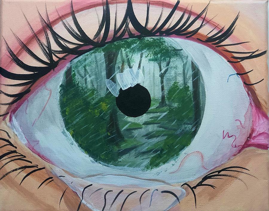 Rainy Forest Iris Painting by Maggie Meek - Fine Art America