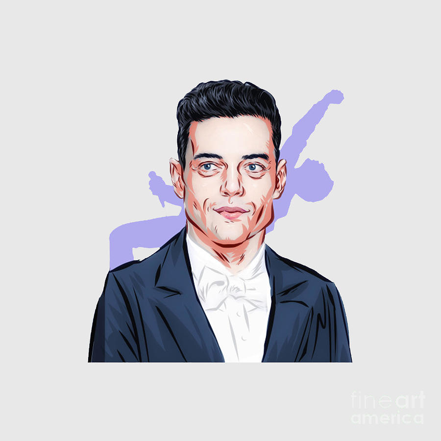 Rami Malek Drawing by Edward J Burrell - Fine Art America