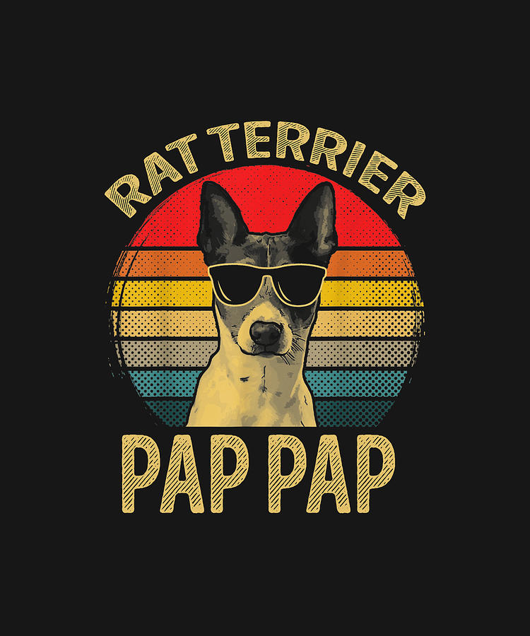 Rat Terrier PAP PAP Dog Fathers Day Drawing by DHBubble - Fine Art America