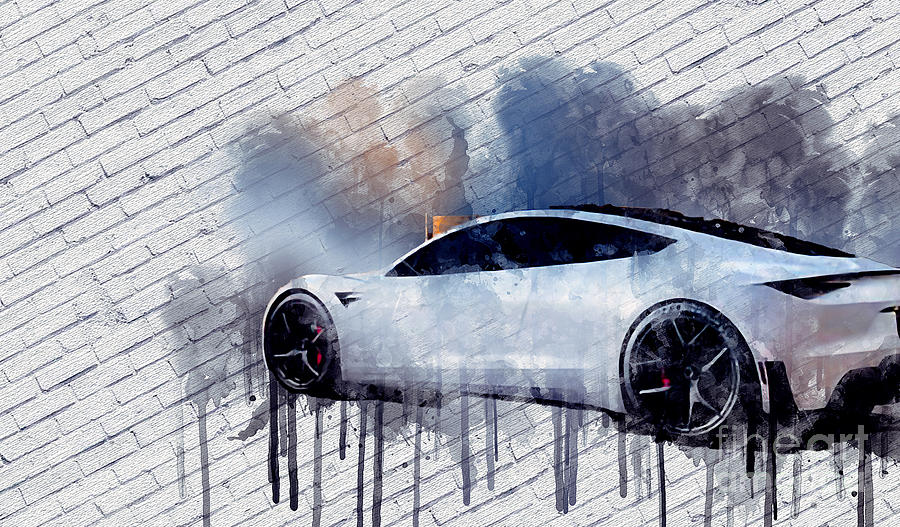 Re2800 2020 Tesla Roadster Prototype super car Painting by Lisa Sandra ...
