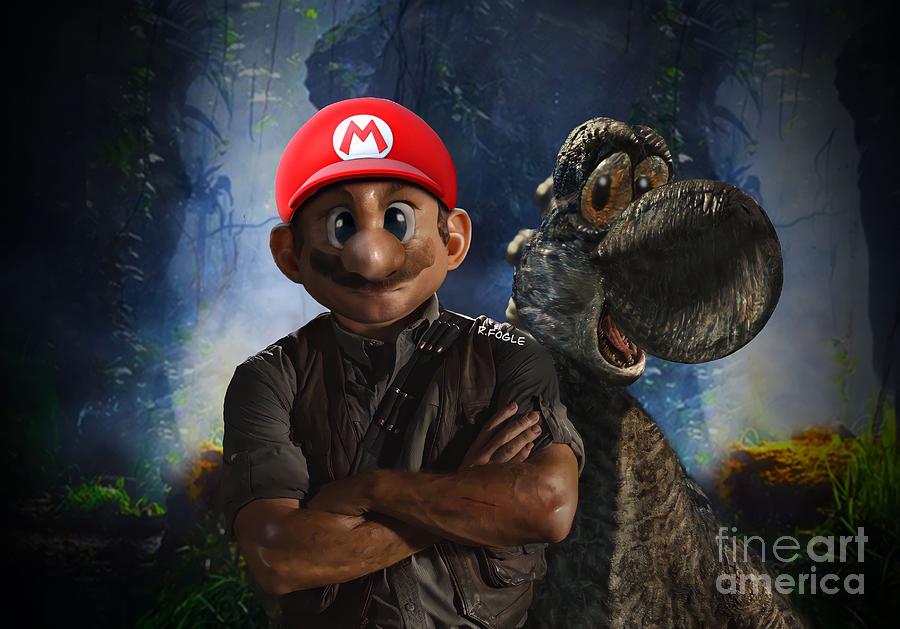 Realistic Super Mario and Yoshi Digital Art by Rebekah Fogle - Pixels