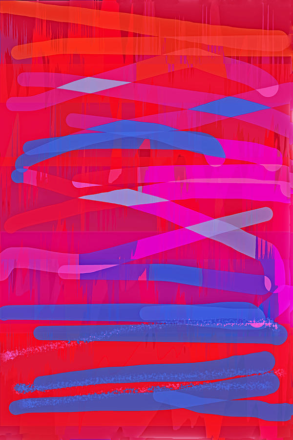 Red blue abstraction Digital Art by Marina Alexandrova Marina ...