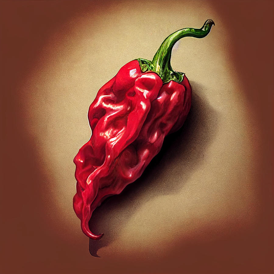 Red Ghost Pepper Digital Art by Peter Tinker - Fine Art America