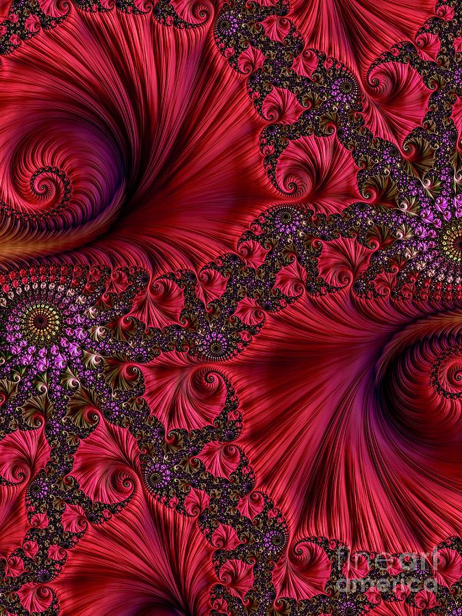 Red Velvet And Lace Digital Art by Elizabeth McTaggart - Pixels