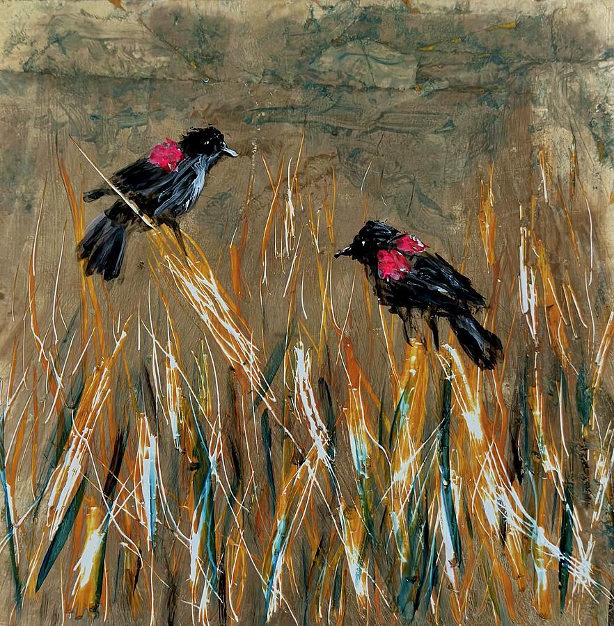 Red Wing Blackbirds Painting by Sig Rundstrom - Fine Art America