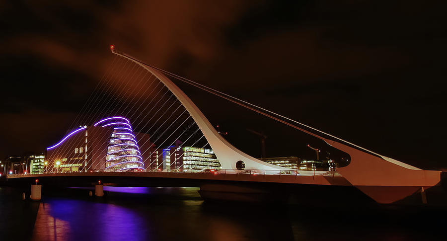 Reflections at Samuel Beckett Bridge Photograph by Nik Hall - Pixels