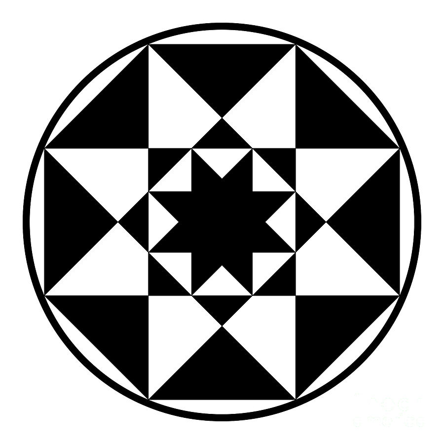 Regular octagram symbols, two star polygons in a circle frame Digital Art by Peter Hermes Furian ...