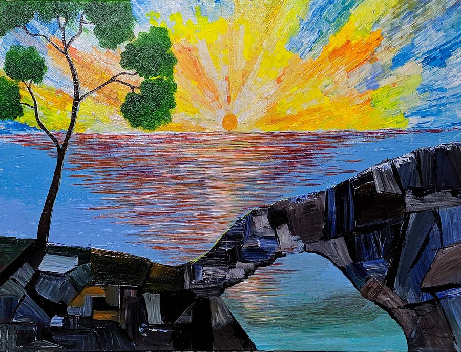 Relam of illusioned seas Painting by Masuka Nourin - Fine Art America