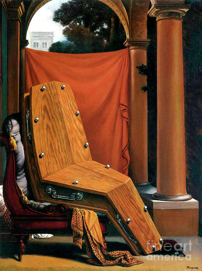 Rene Magritte - Perspective, Madame Recamier David, 1950 Painting by ... Rene Magritte - Perspective, Madame Recamier David, 1950 Painting by ...