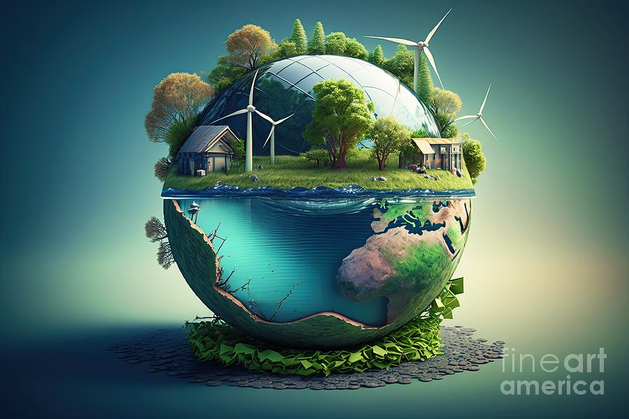 Renewable Green Energy Industry Digital Art By Benny Marty Fine Art