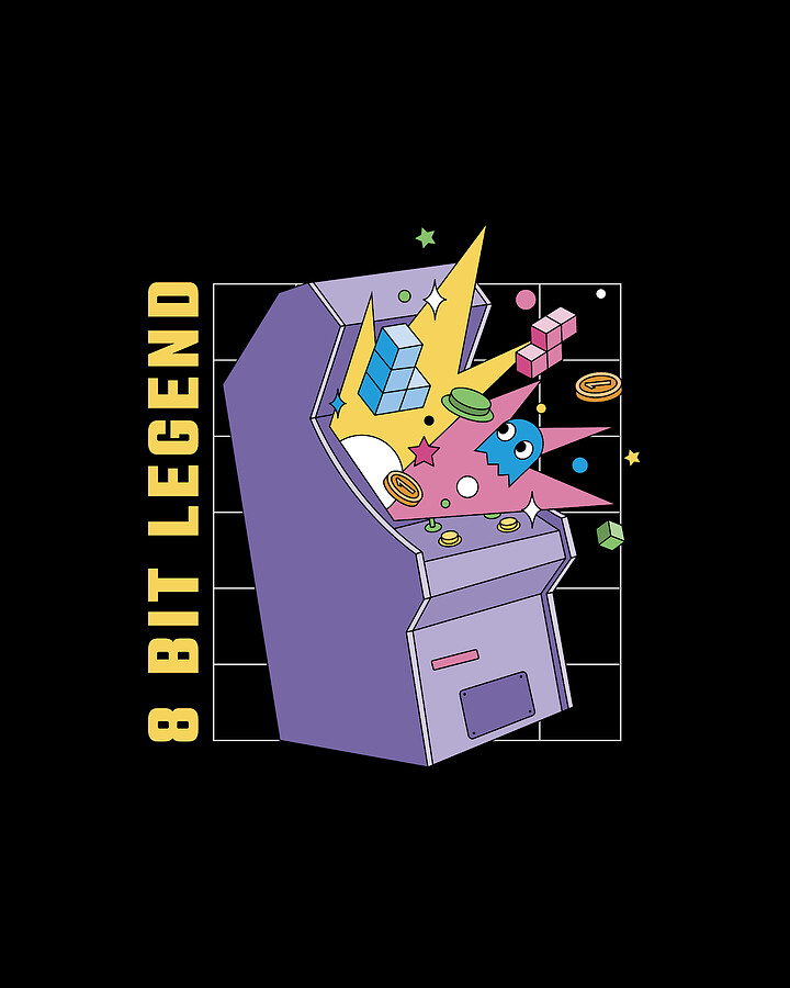 Retro Arcade 8bit Legend Digital Art by Me - Fine Art America
