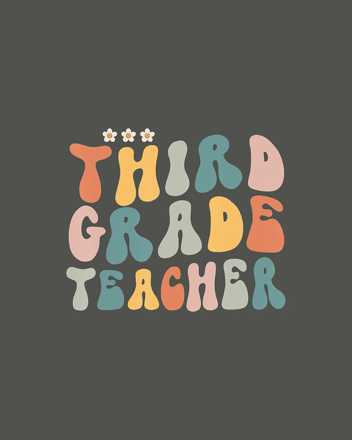 Retro Groovy Third Grade Teacher First Day Of Back To School Digital ...