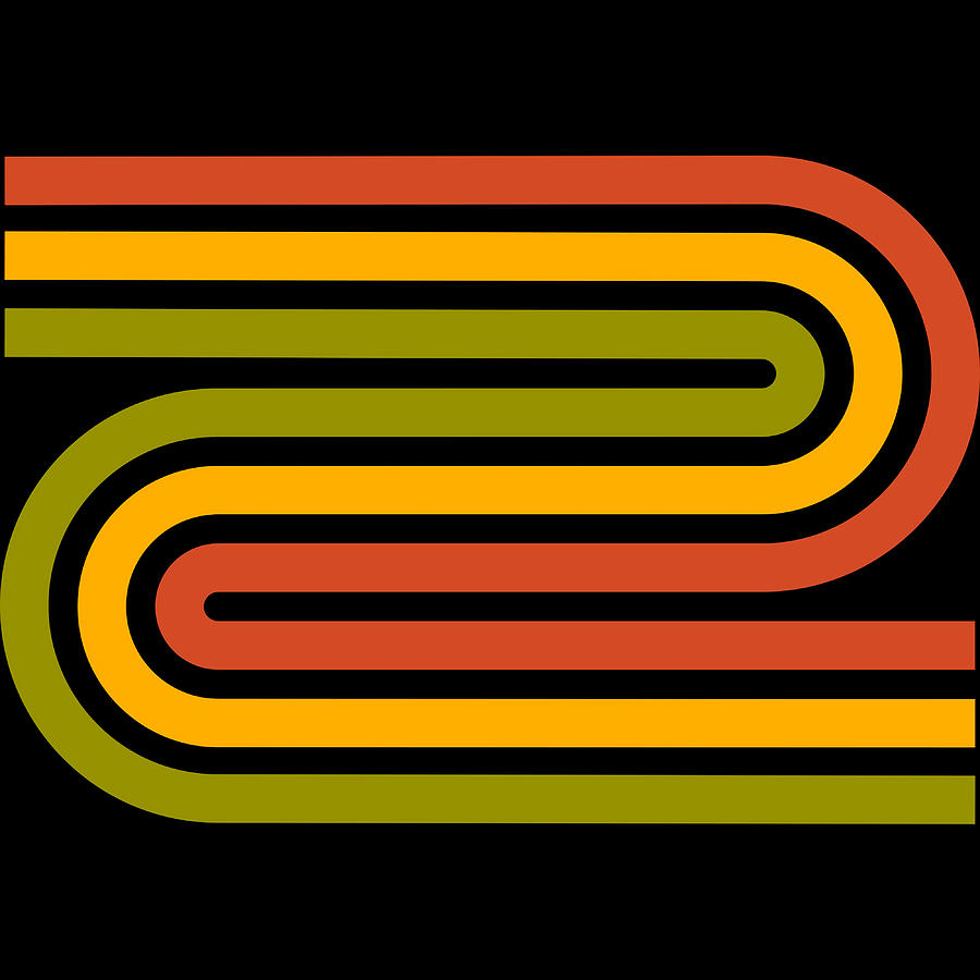 Retro Line Pattern Poster 80s Painting by Patel Clark | Fine Art America