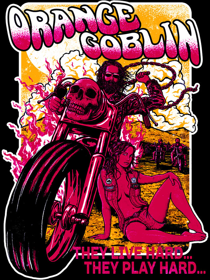 Retro Love Rock Orange Orange Goblin Fan Art Design Digital Art By Cecils Willis Pixels