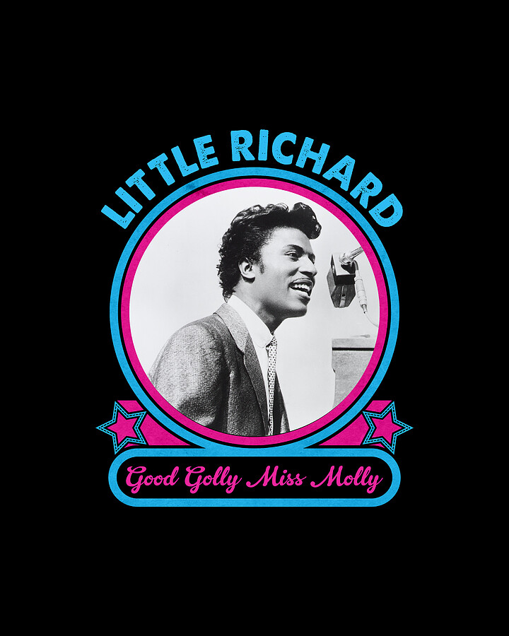 Retro Style Little Richard Good Golly Miss Molly Digital Art by Roya Steward - Fine Art America