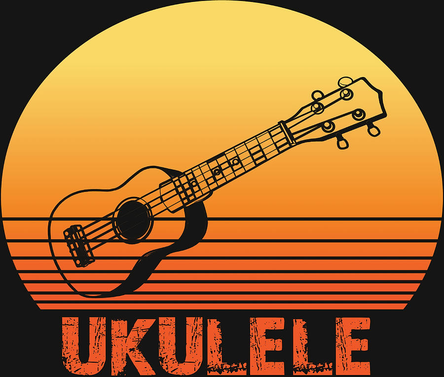 Retro Ukulele Uke Guitar Vintage Ukulele Poster Painting by Holmes ...