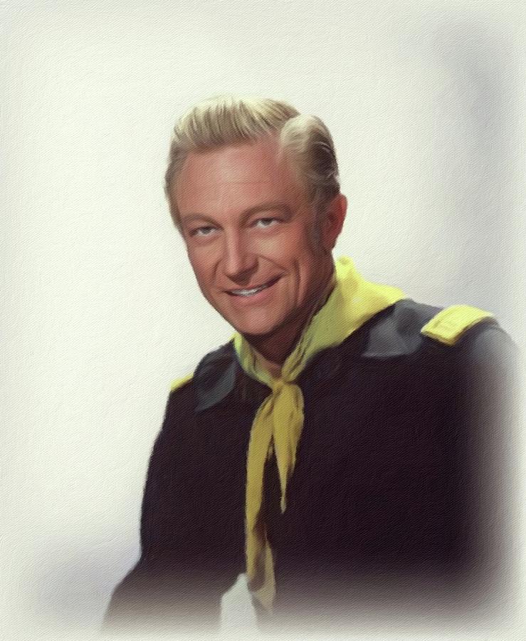 Richard Denning, Actor Painting by John Springfield - Pixels