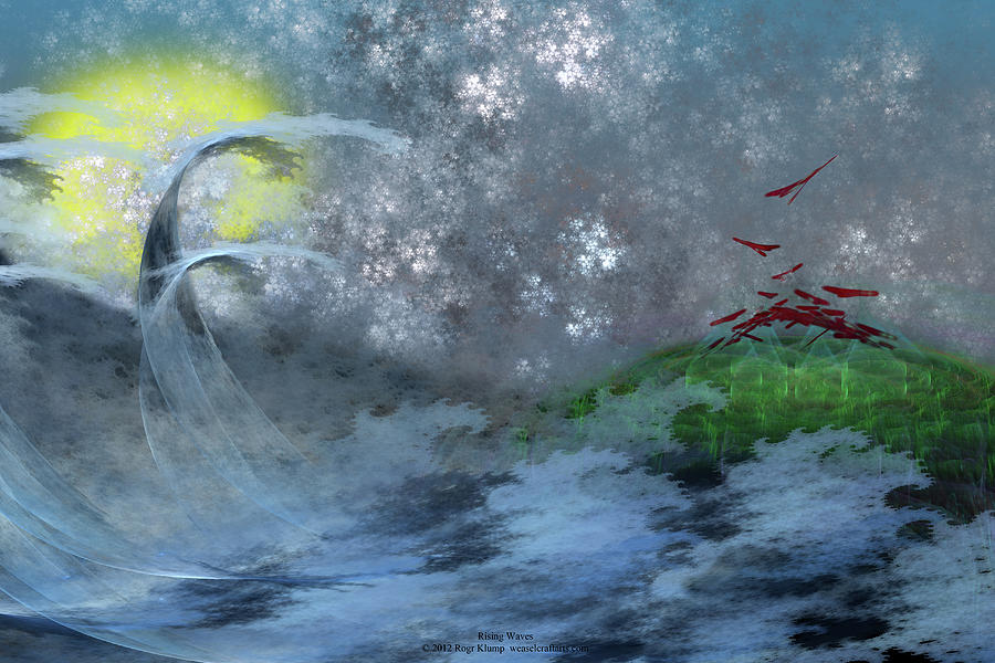 Rising Waves Digital Art by Roger Klump - Fine Art America