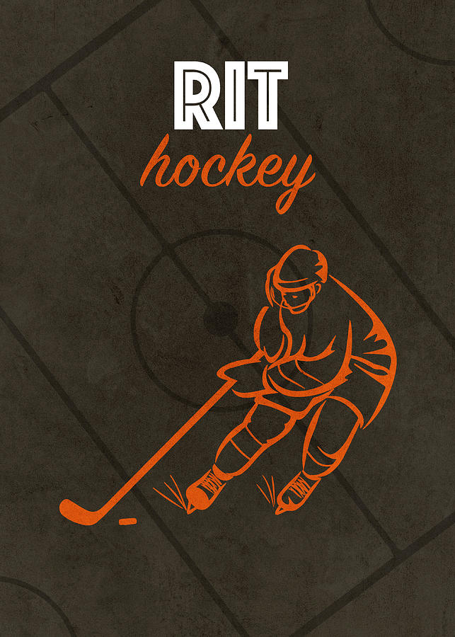 RIT Rochester Institute of Technology College Hockey Vintage Retro ...