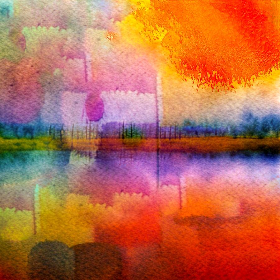 River sunset vibes Digital Art by Silver Pixie - Fine Art America