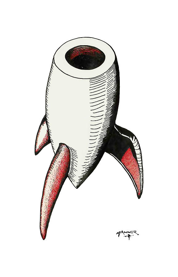 Rocket Drawing by J Danner Art Studio - Fine Art America