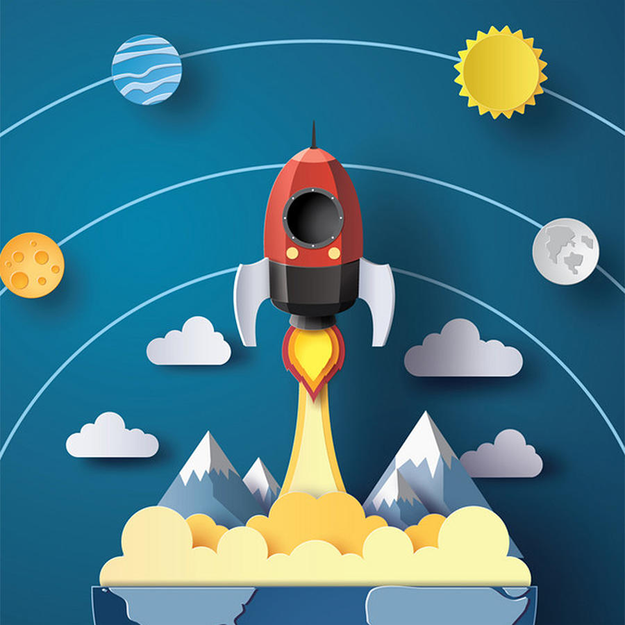 Rocket launch galaxy Digital Art by Alessia Rippin - Fine Art America