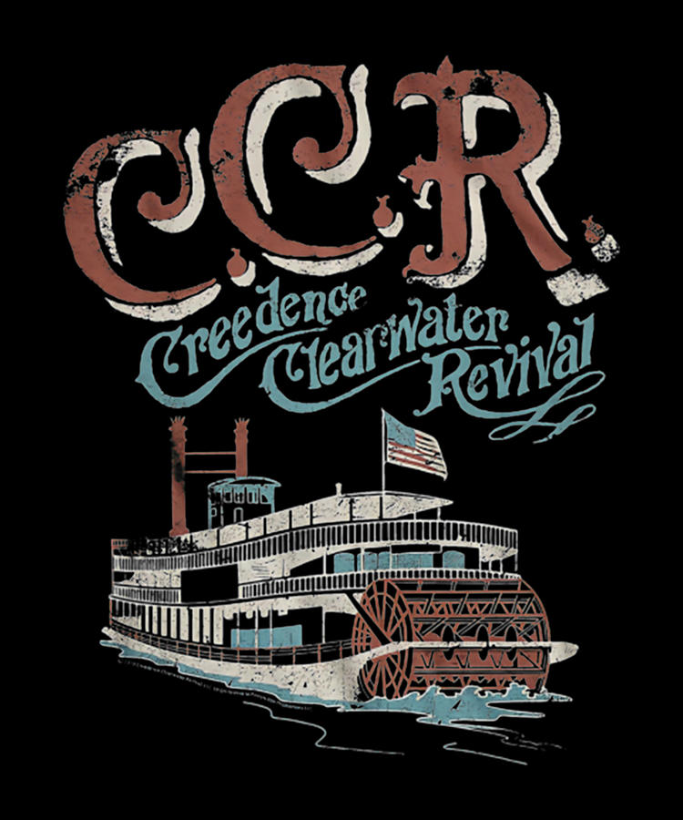 Rollin' On The River Ccr American Rock Band Digital Art by DoFaArt - Fine Art America