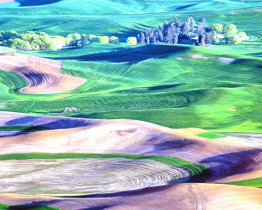 Rolling Fields Digital Art by Rob Olson - Fine Art America