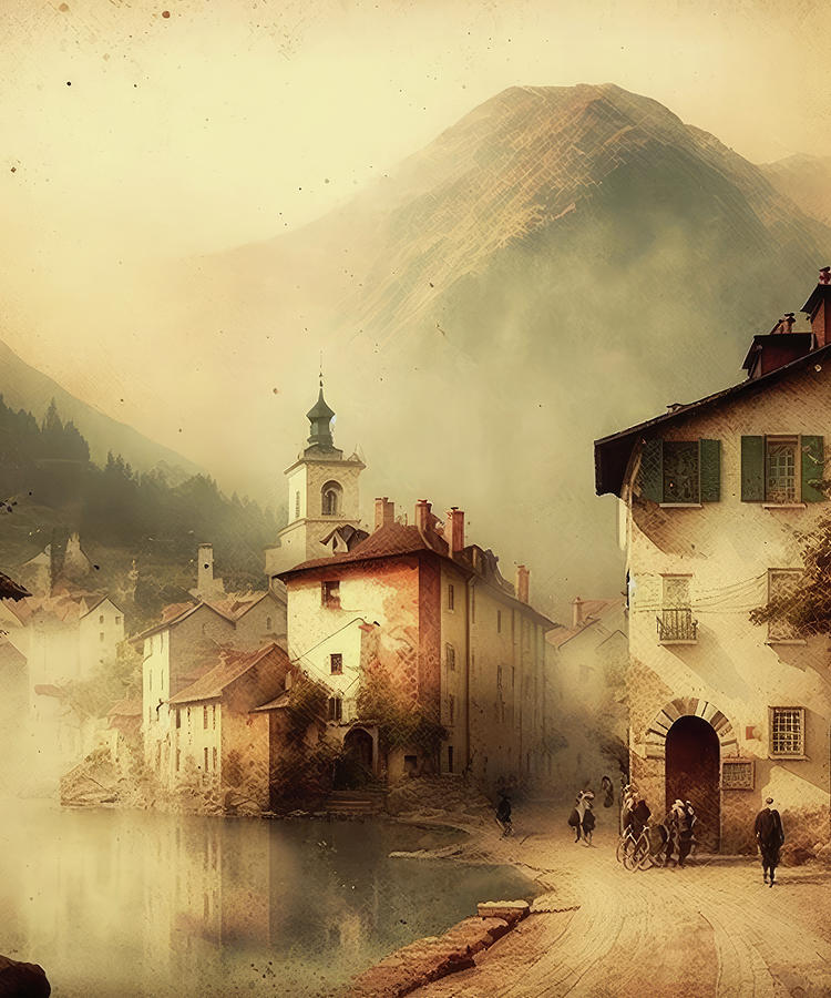Romantic Old-World Charm of a Rustic European Village or City in ...