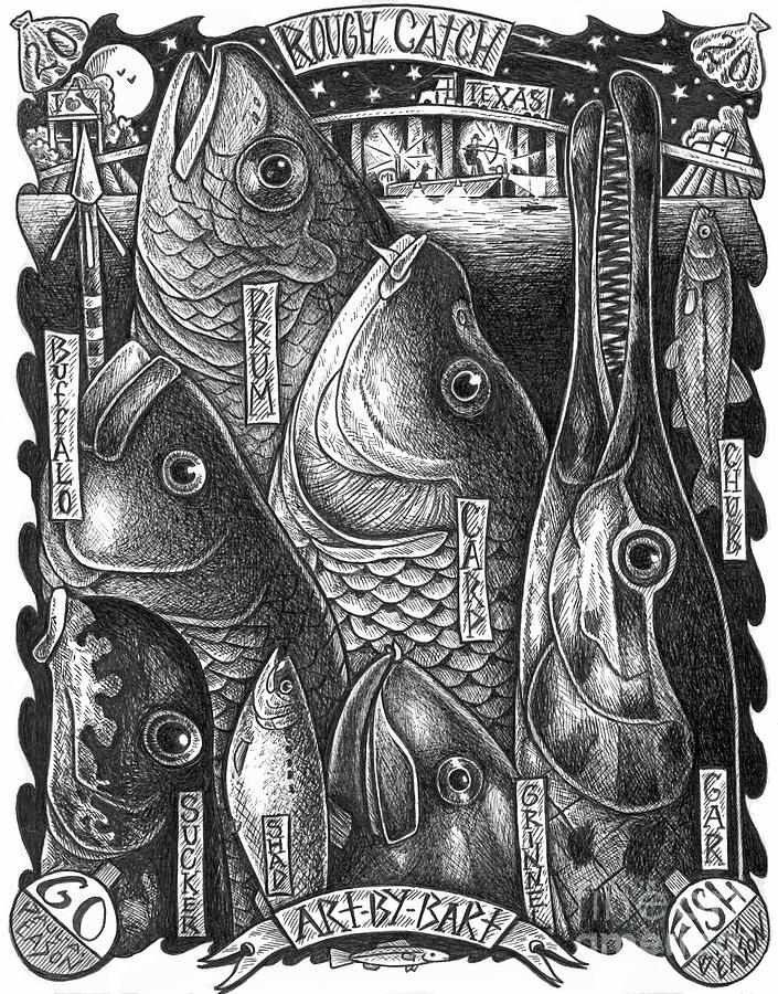 Rough Catch Drawing by Bart Eason - Fine Art America