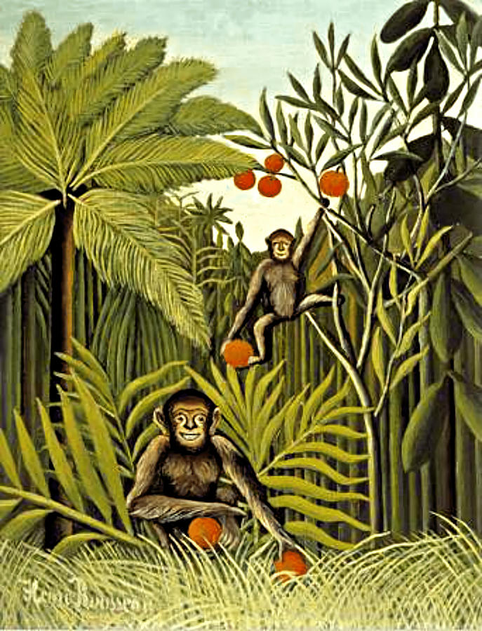 Rousseau The Monkeys in the Jungle popular Painting by Ruth Andrew ...