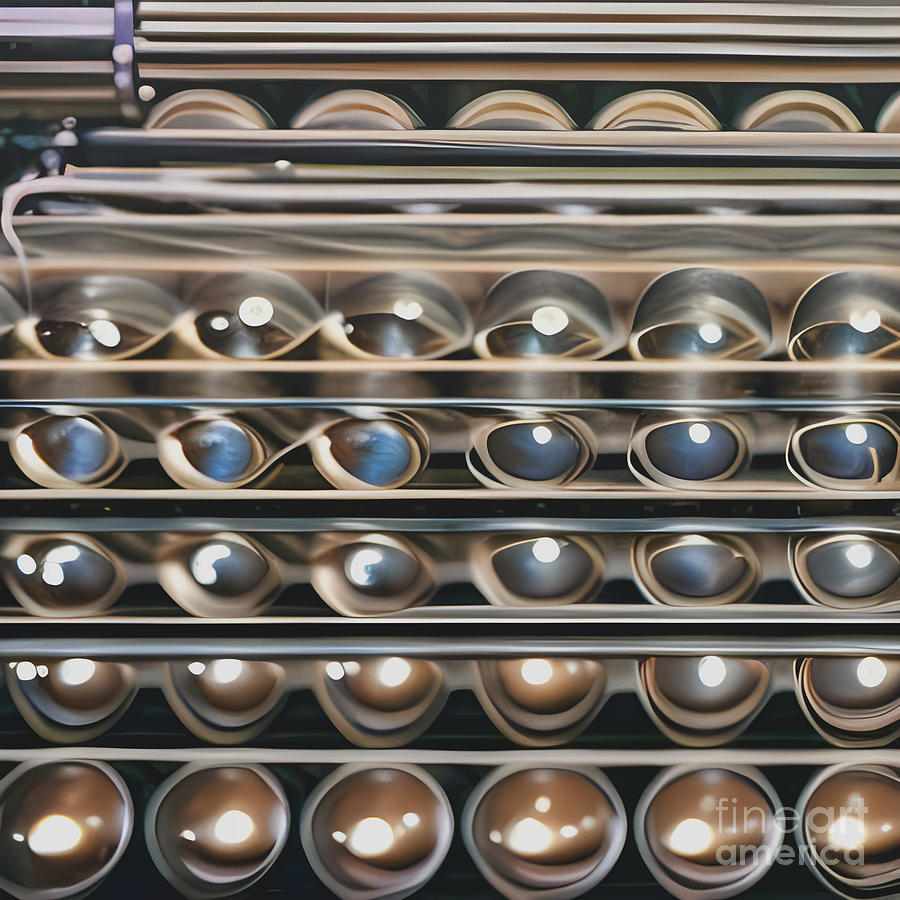 Rows of glowing orbs Digital Art by David Arment - Fine Art America