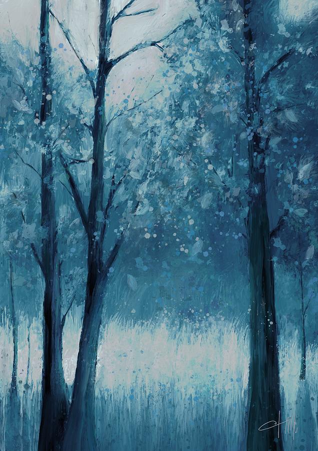 Royal Blue Forest Mixed Media by Tammy Mccormick - Pixels
