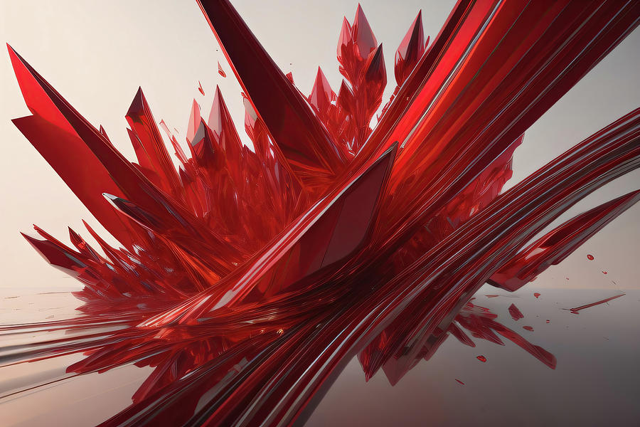 ruby Gemstone abstract 003 Digital Art by VR Vision Studios - Fine Art ...