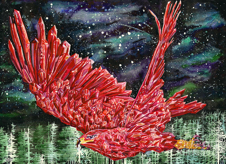 Ruby Hawk Painting by Olivia Blesse - Fine Art America