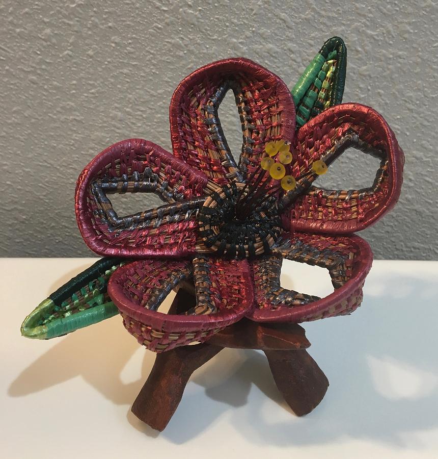 Ruby Hibiscus Sculpture by Beth Lane Williams - Fine Art America