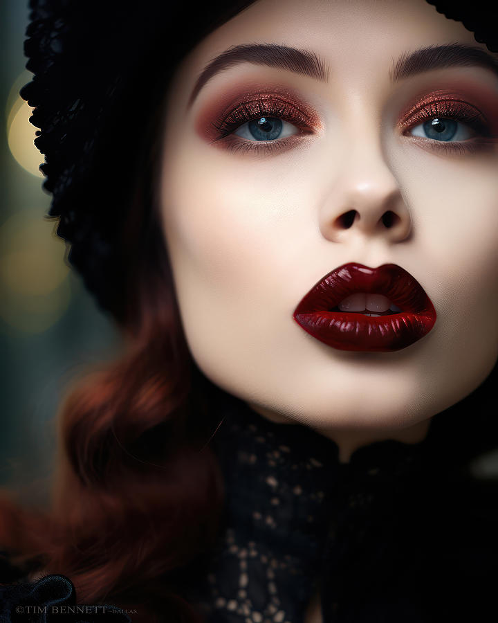 Ruby Lips Digital Art by Tim Bennett - Fine Art America