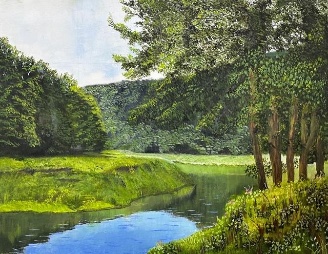 Running river Painting by Roberto Gomez - Fine Art America