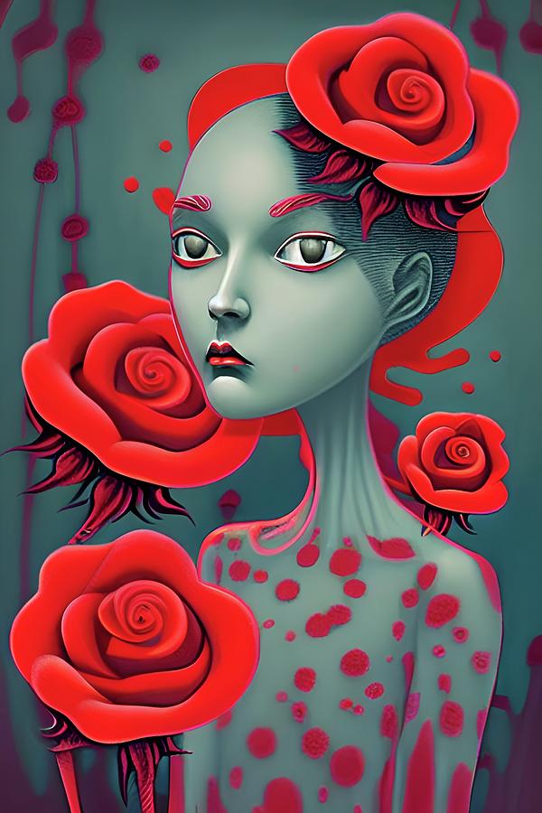 Sad Rose Digital Art by Tamara De Koning-Meijer - Fine Art America