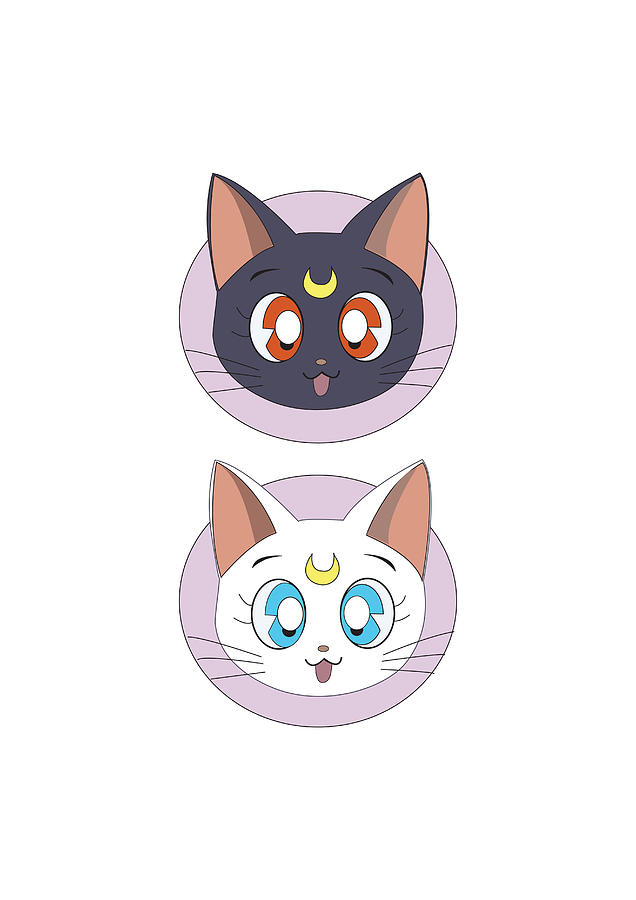 Sailor Moon Cats Digital Art By Gab Fernando Fine Art America