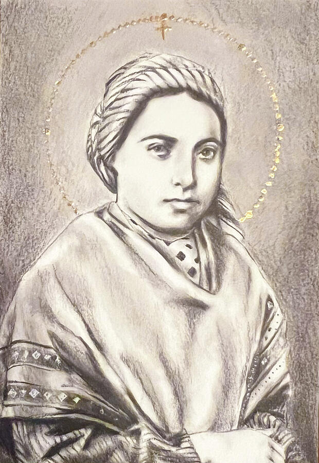 Saint Bernadette Drawing by Anna Kayatin - Pixels Merch
